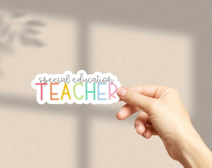 Supporting All Minds Sticker, Teacher Sticker, Teacher Gift, Clear ...