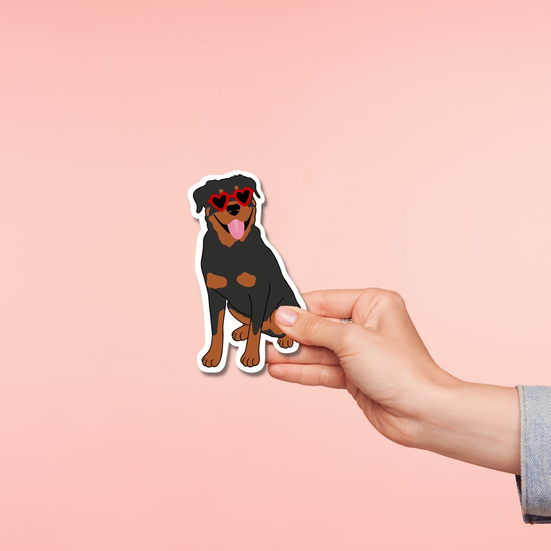 Rottweiler Sticker Cute Sticker Glossy Sticker - Etsy