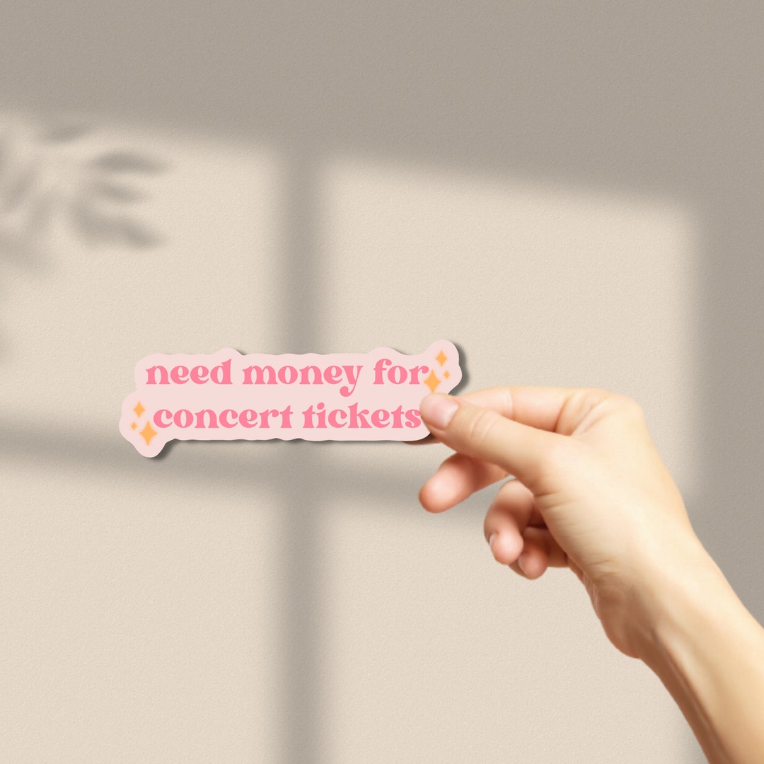 Concert Tickets Sticker | Funny Sticker | Glossy Sticker | Waterproof ...