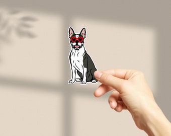 Cute Boston Terrier Sticker Kawaii Boston Terrier Sticker Vinyl Dog ...