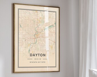 Dayton Map | Etsy