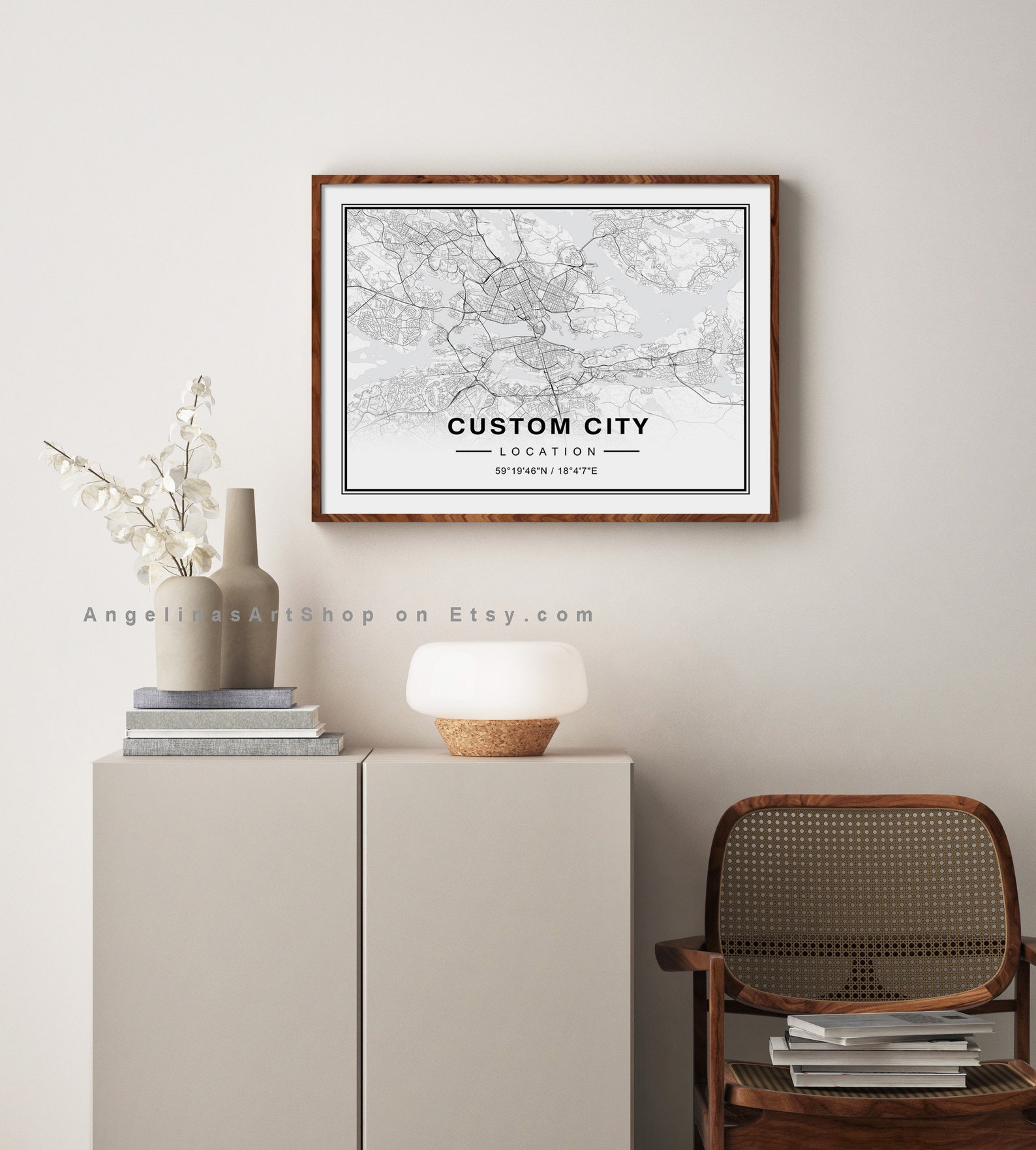 Custom Map Custom City Map Custom City Map Poster Map | Etsy