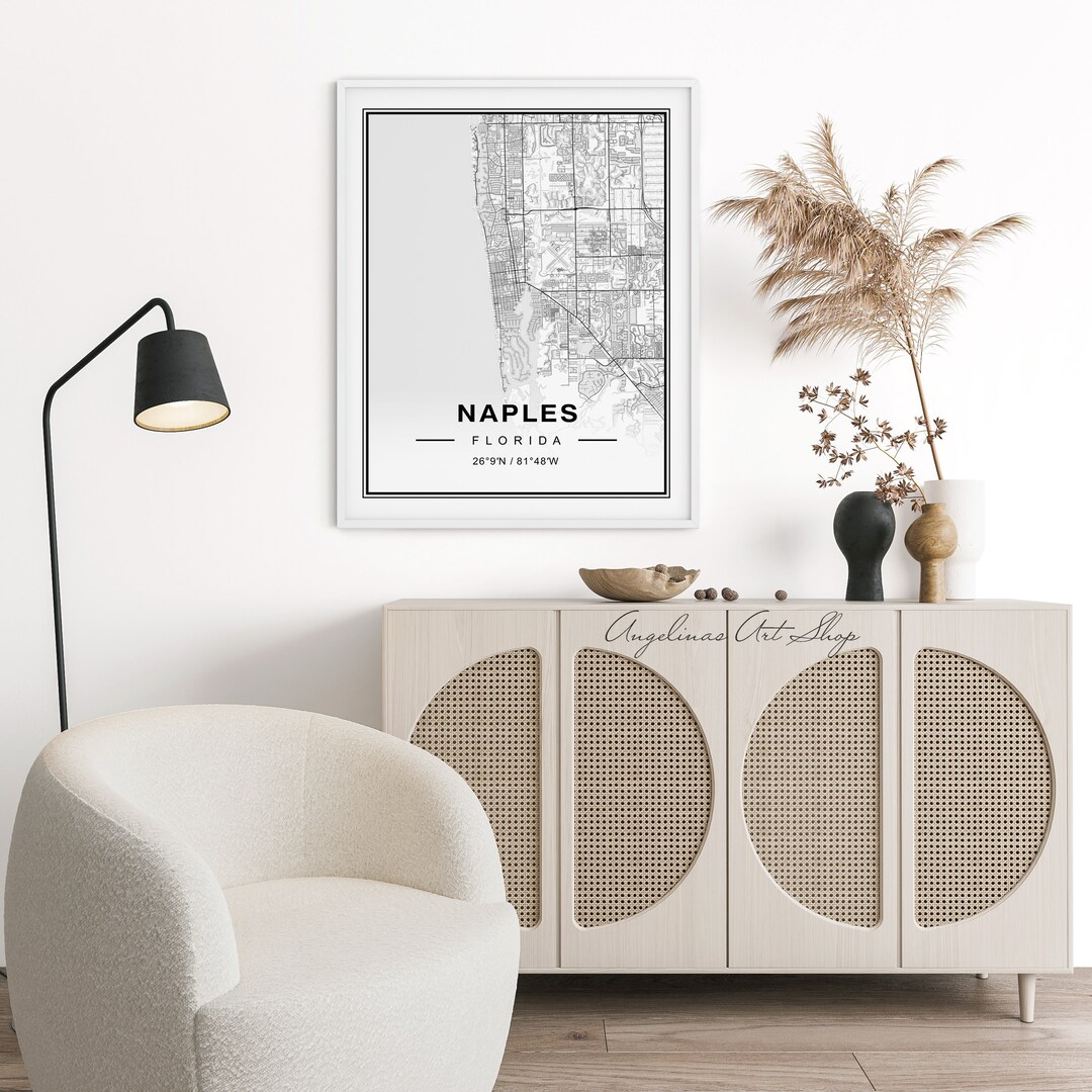 Mapa de Nápoles Mapa de Nápoles Florida Mapa de Nápoles FL - Etsy México