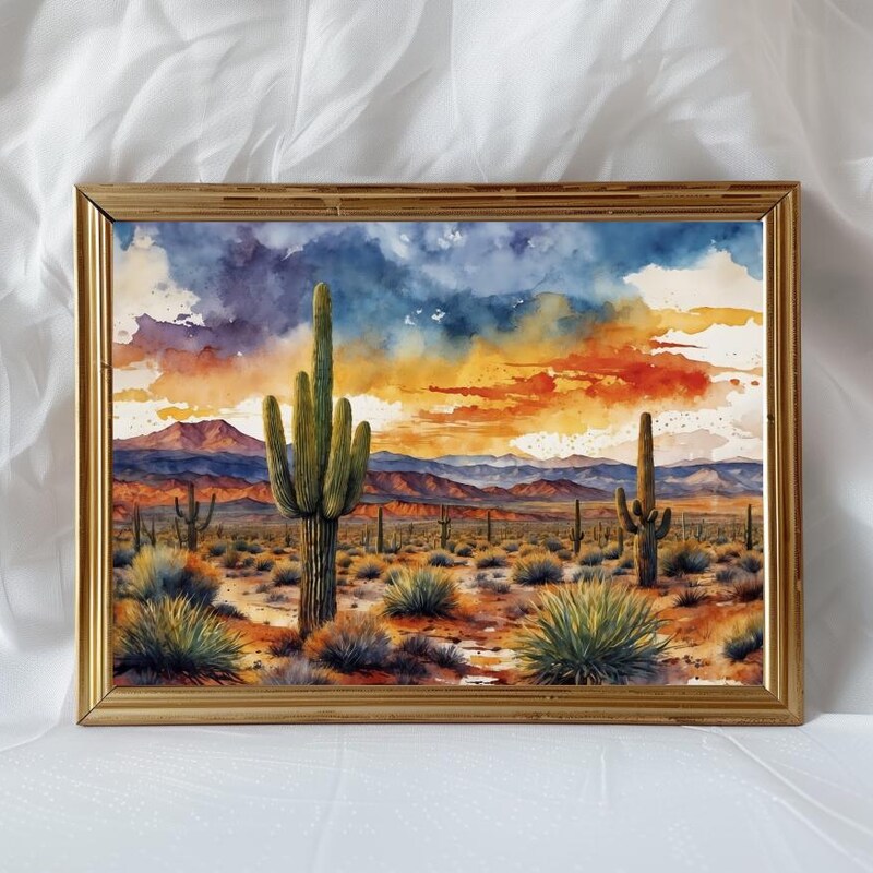 Saguaro Painting - Etsy