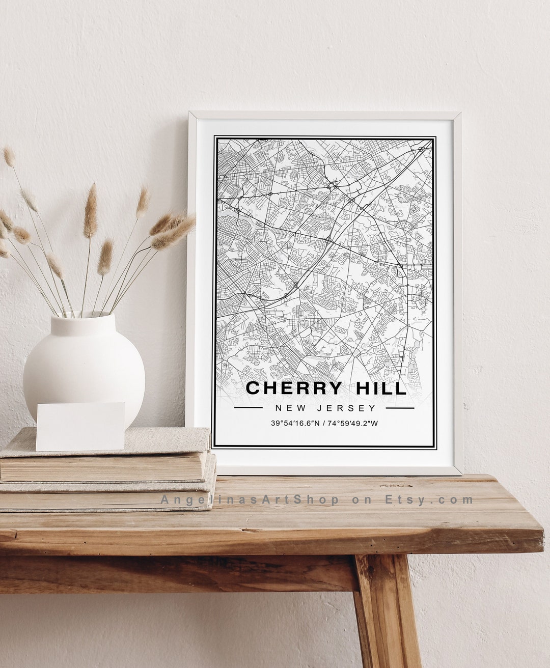 Cherry Hill Map, Cherry Hill Print, Cherry Hill Map Print, Cherry Hill ...
