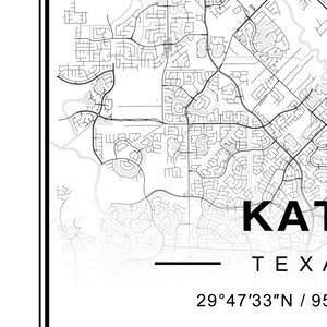 Katy Texas Map - Etsy