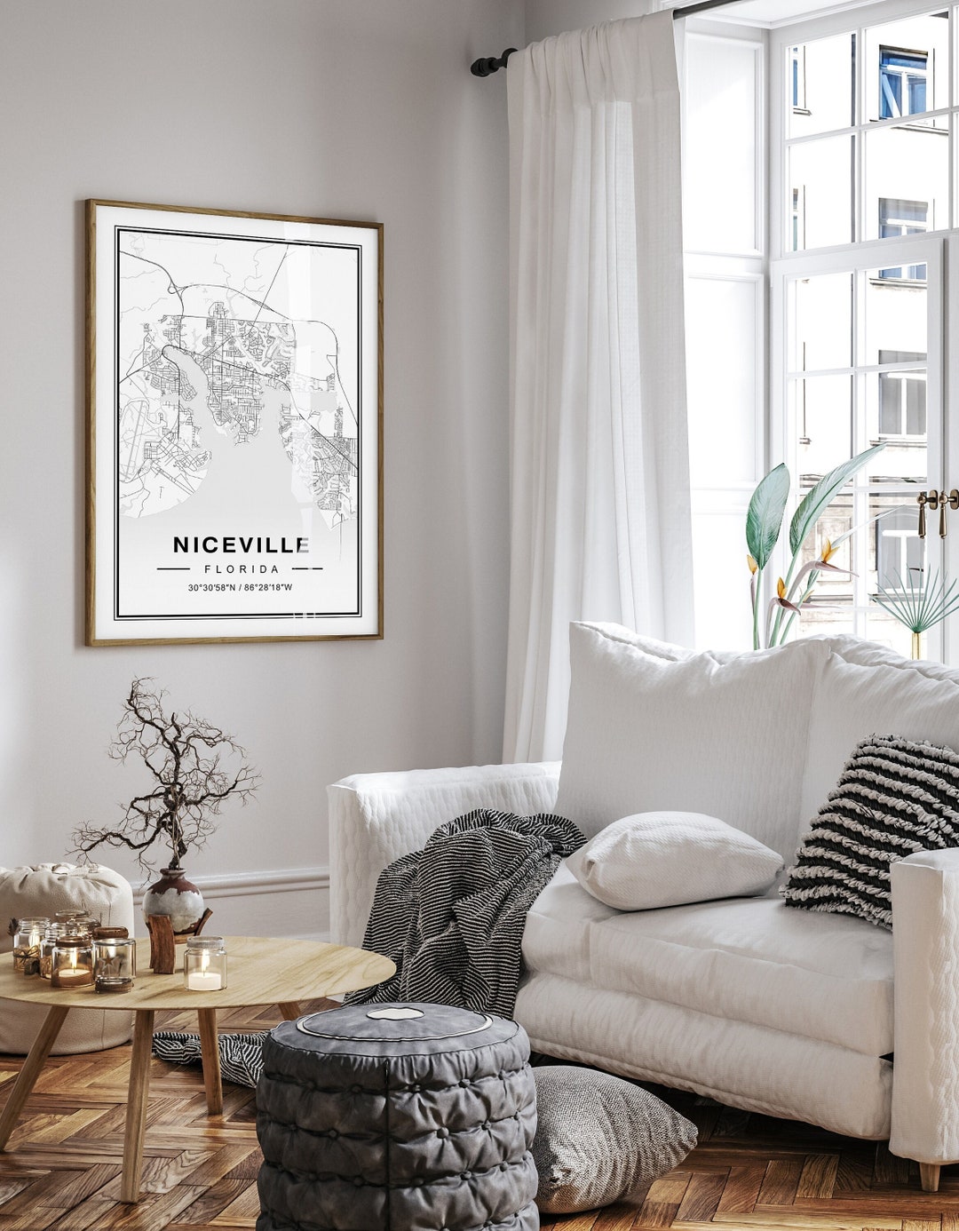 Niceville Map, Niceville Florida Map, Niceville Print, Niceville Map ...
