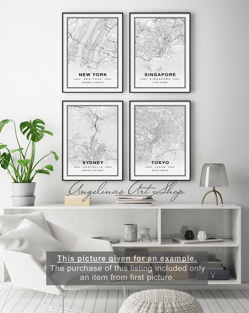 Copenhagen Map Kobenhavn Map - Etsy