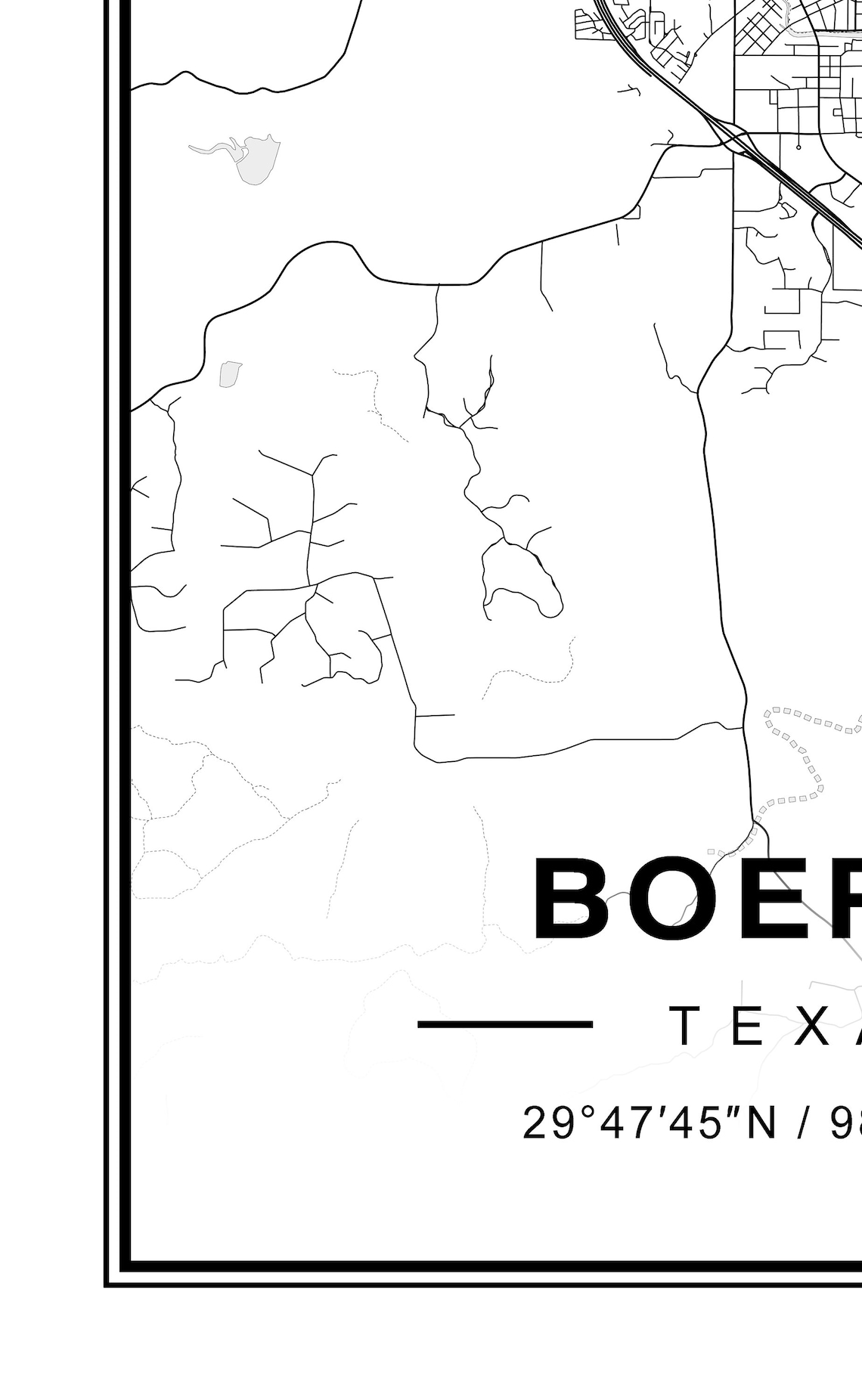 Boerne Texas Map | Etsy