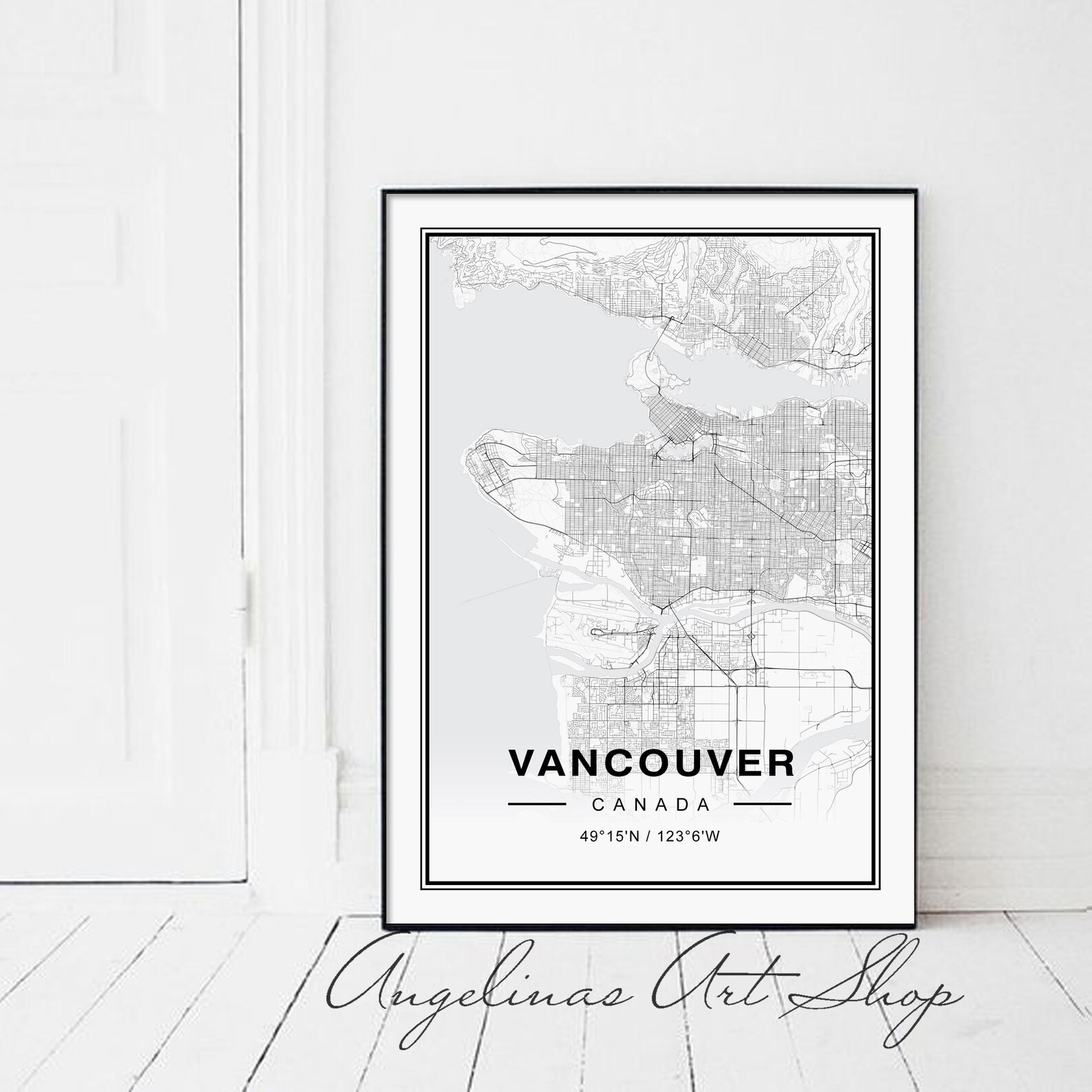 Vancouver Map Inkjet Printing on Epson Original Paper - Etsy