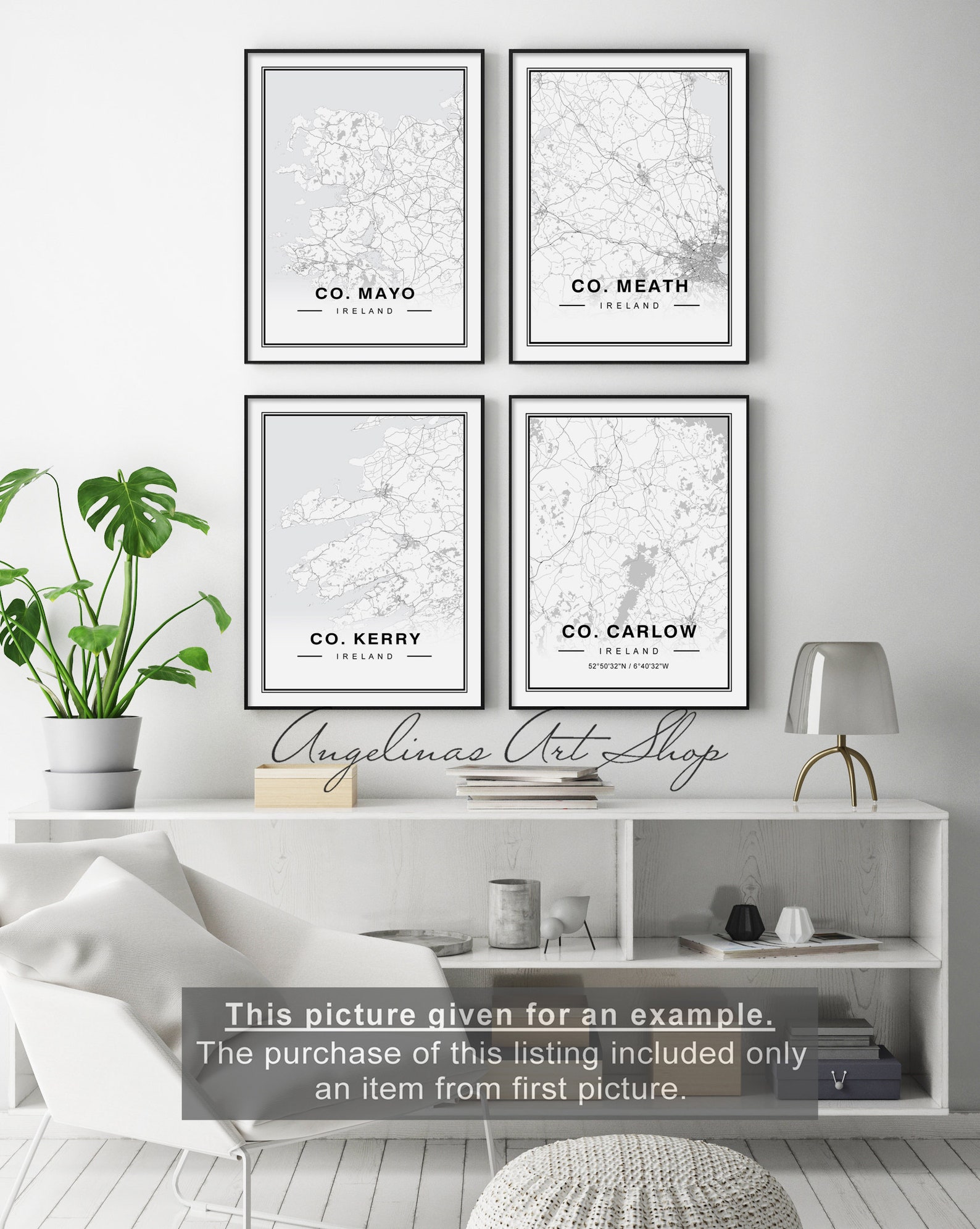 County Cork Ireland Map Print Printable Map Art - Etsy