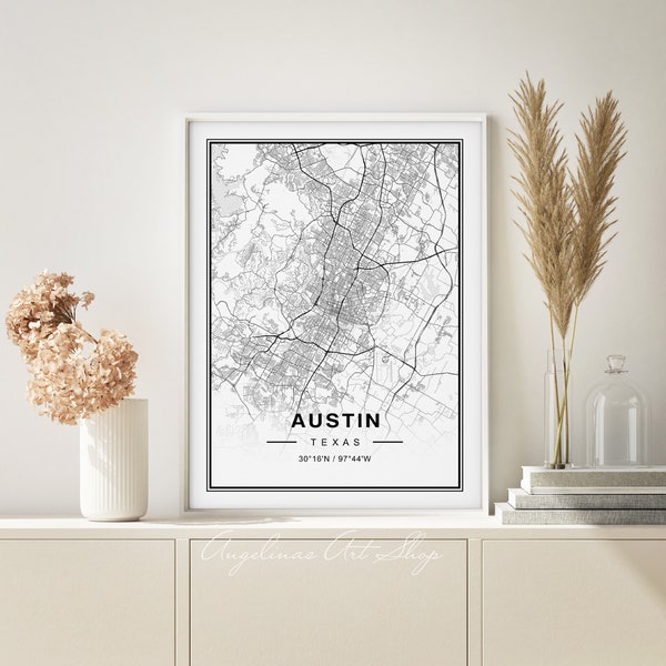 Austin Map - Etsy