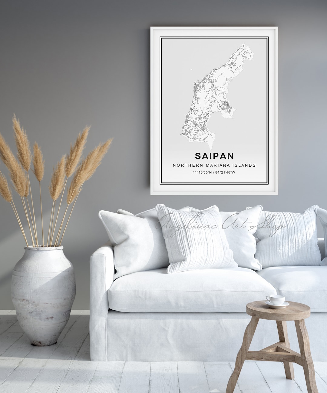 Saipan Map, Saipan CNMI Map, Saipan Northern Mariana Islands Map - Etsy