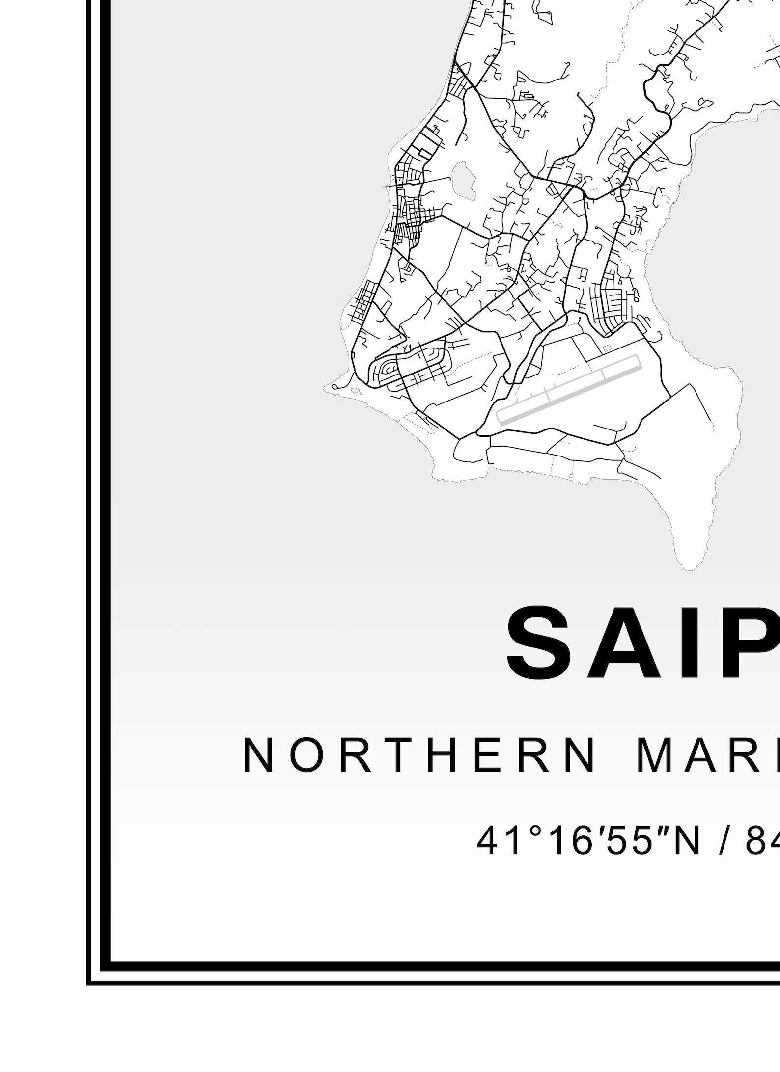 Saipan Map Saipan CNMI Map Saipan Northern Mariana Islands - Etsy