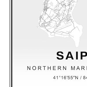 Saipan Map, Saipan CNMI Map, Saipan Northern Mariana Islands Map - Etsy