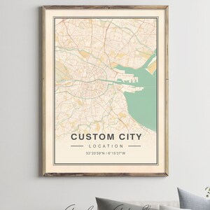 Vintage Custom Map, Vintage City Map, Vintage City, Vintage Map Poster ...