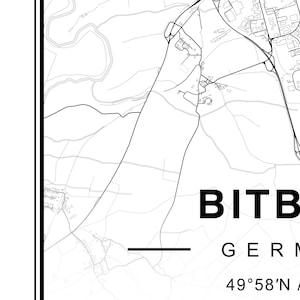 Bitburg Germany Map - Etsy