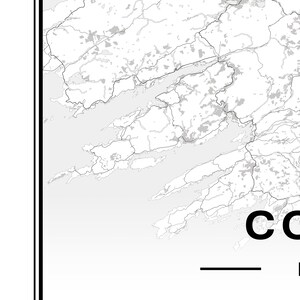County Cork Ireland Map Print | Printable Map Art - Etsy