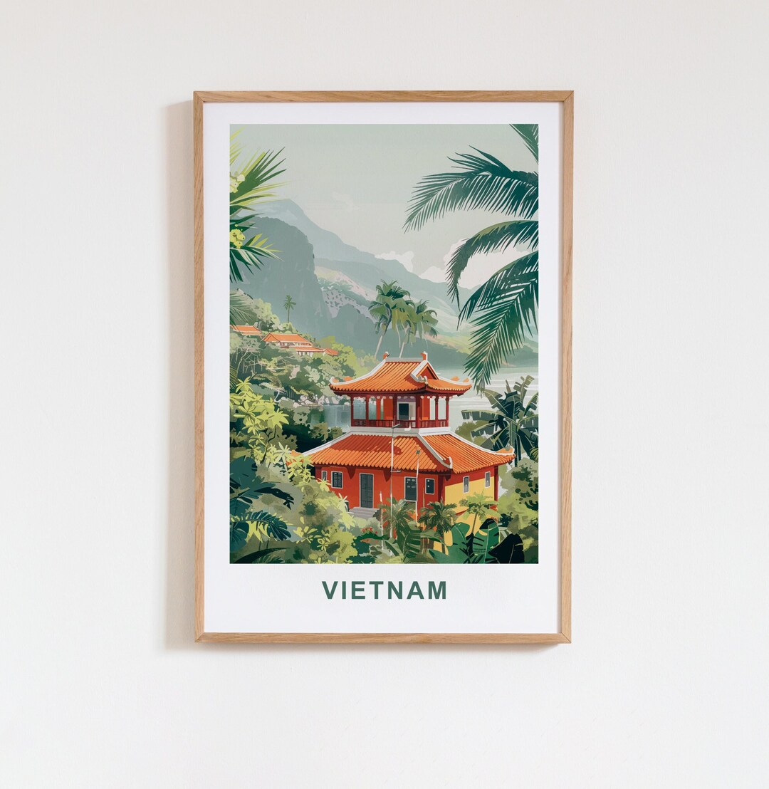 Vietnam Landscape View Printable Poster - Digital Travel Art - Instant ...