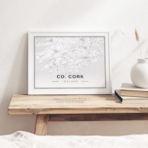County Cork Ireland Map Print | Printable Map Art - Etsy