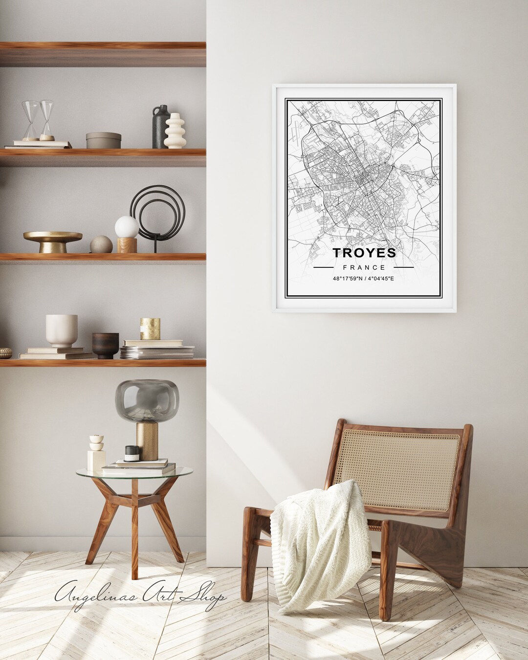 Troyes France Map, Troyes France - Etsy