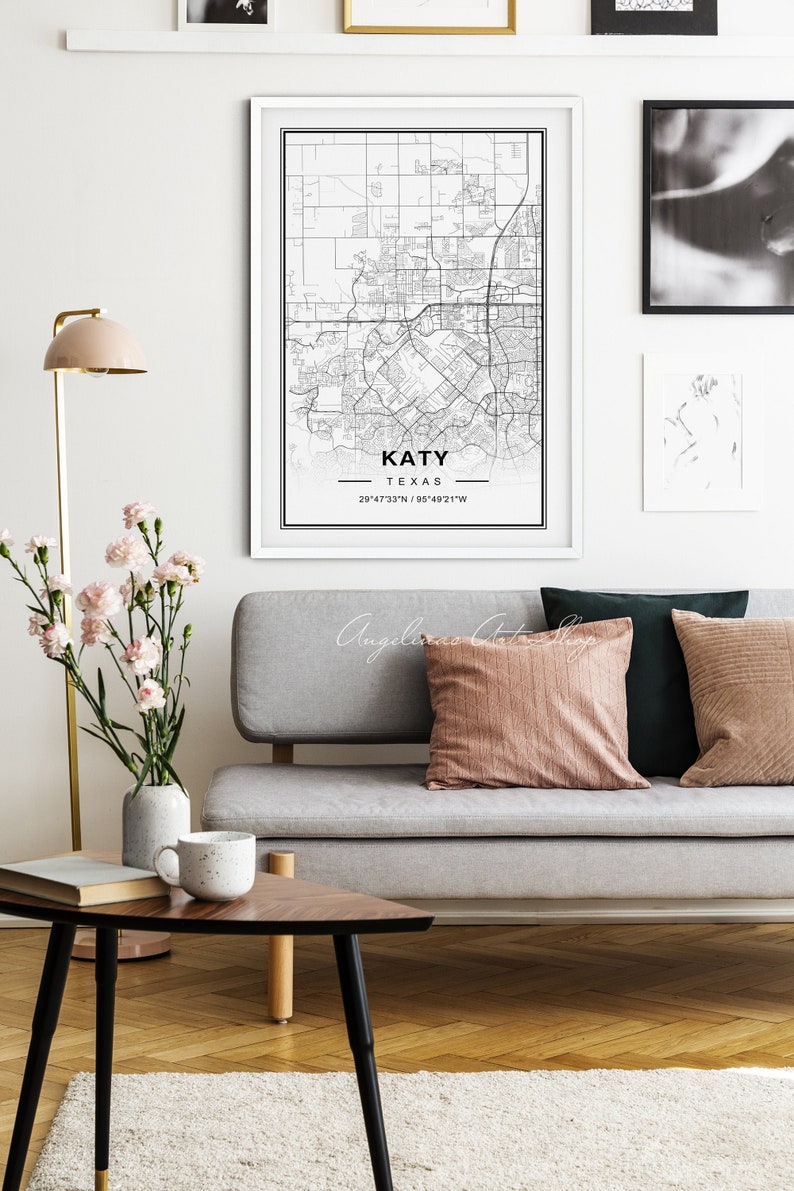 Katy Texas Map - Etsy