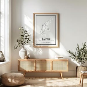 Saipan Map Print, Saipan CNMI Map Poster, Saipan Northern Mariana ...