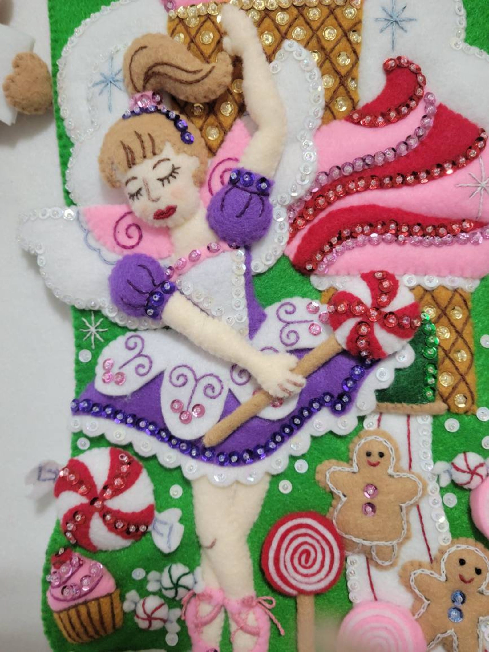Handmade Bucilla Fairy Christmas Stocking, 18" Felt Stocking - Etsy