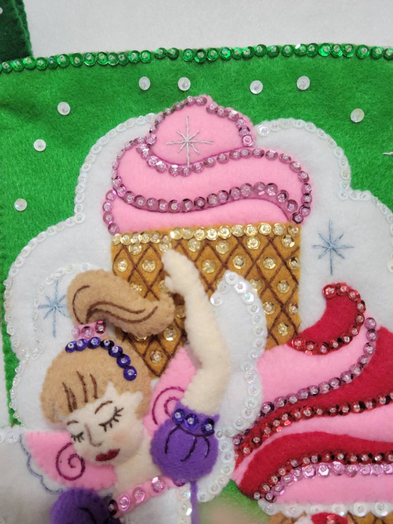 Handmade Bucilla Fairy Christmas Stocking, 18" Felt Stocking - Etsy