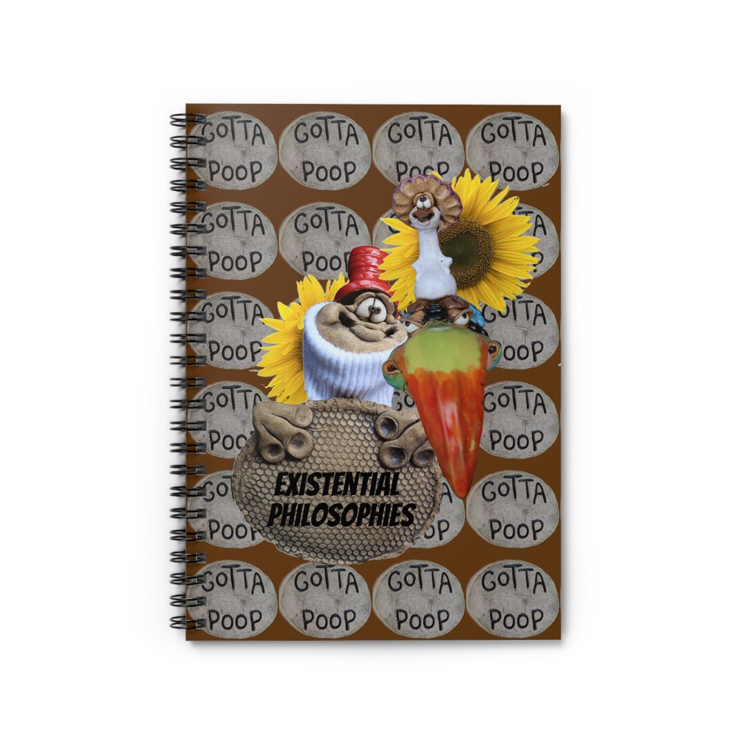 Existential Thoughts Cute Spiral Notebook Humorous Funny Toilet Jokes ...