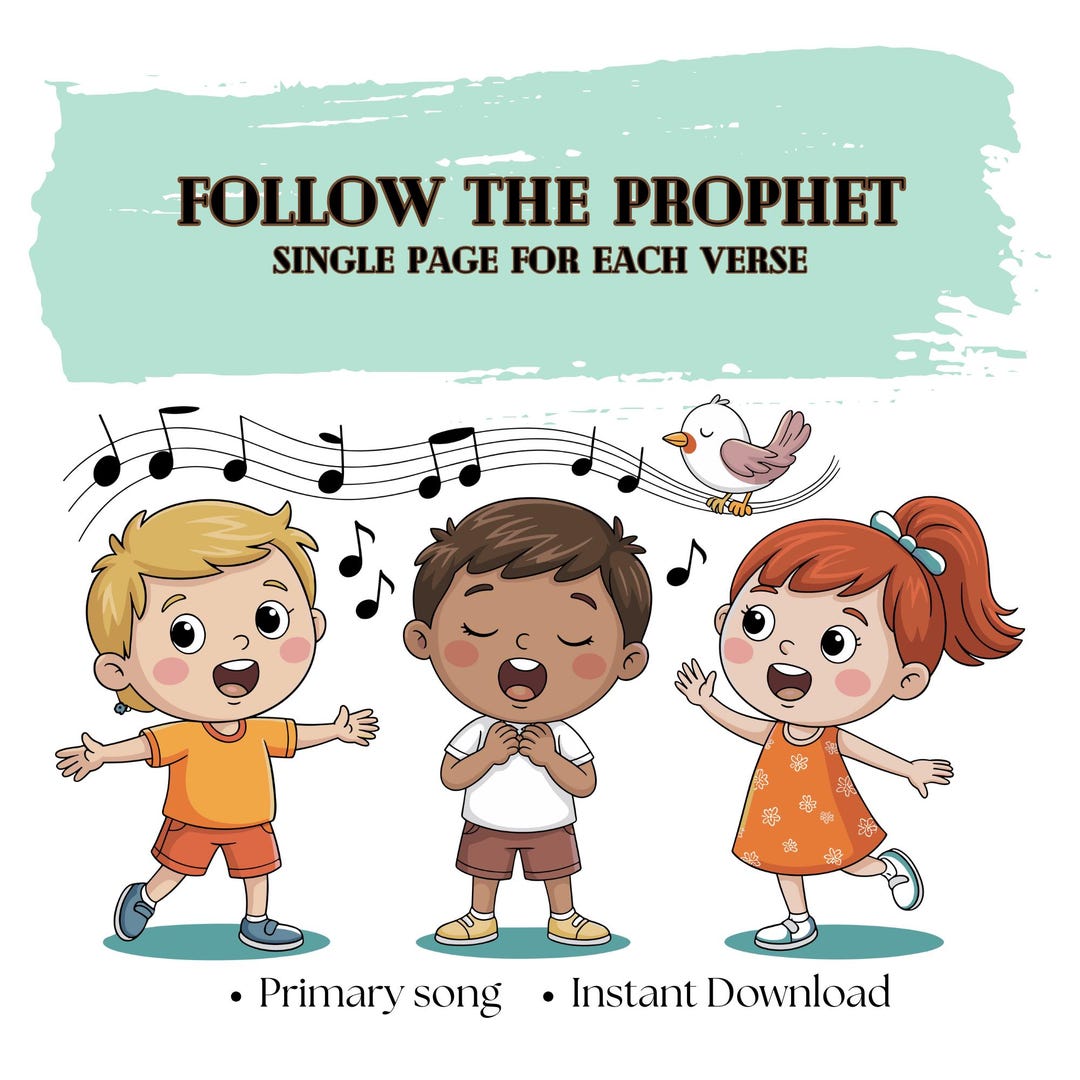 Follow the Prophet Singing Time Primary Song LDS Primary Flip Chart ...