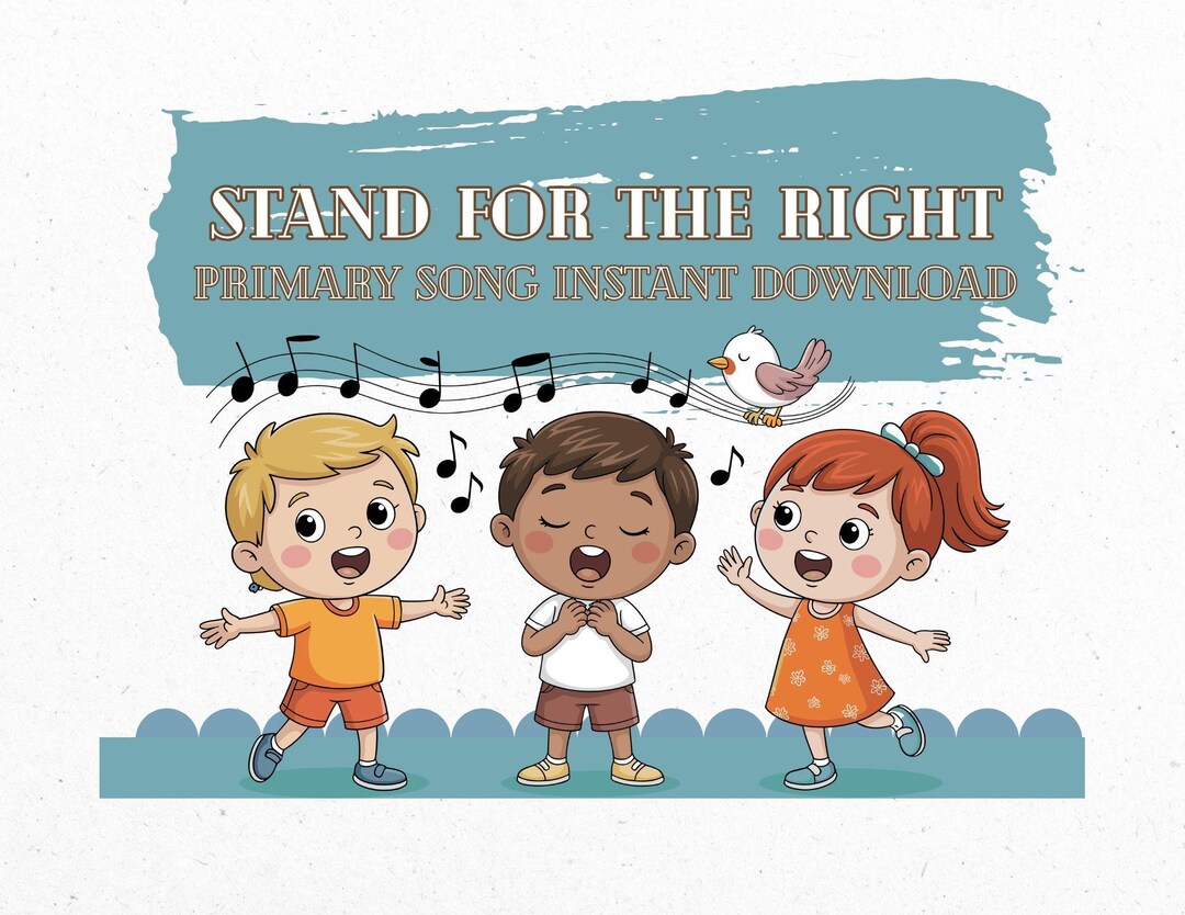 Stand for the Right Singing Time, Primary Song, LDS Primary Flip Chart ...