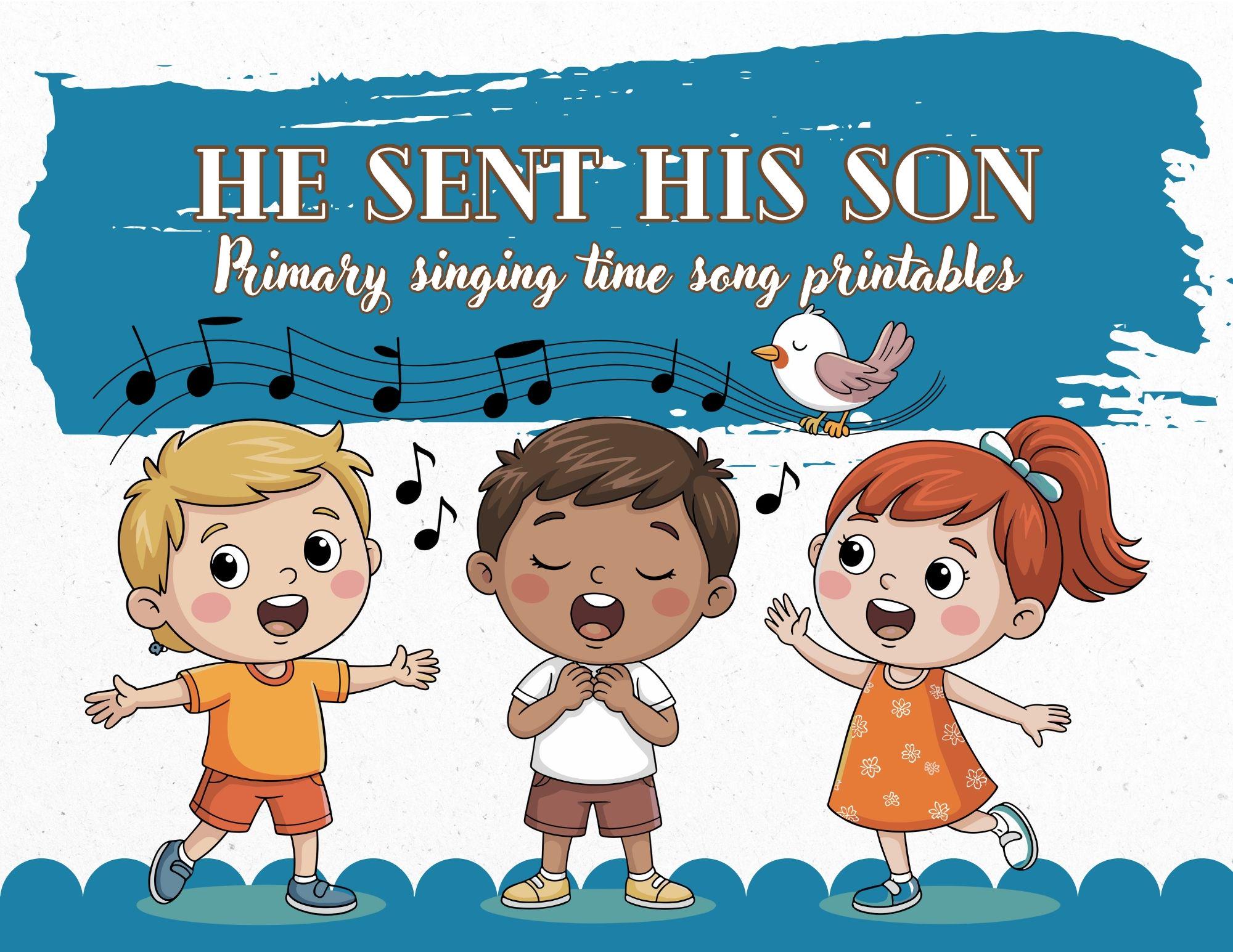 He Sent His Son LDS Primary Flip Chart: Printable Visuals (digital ...