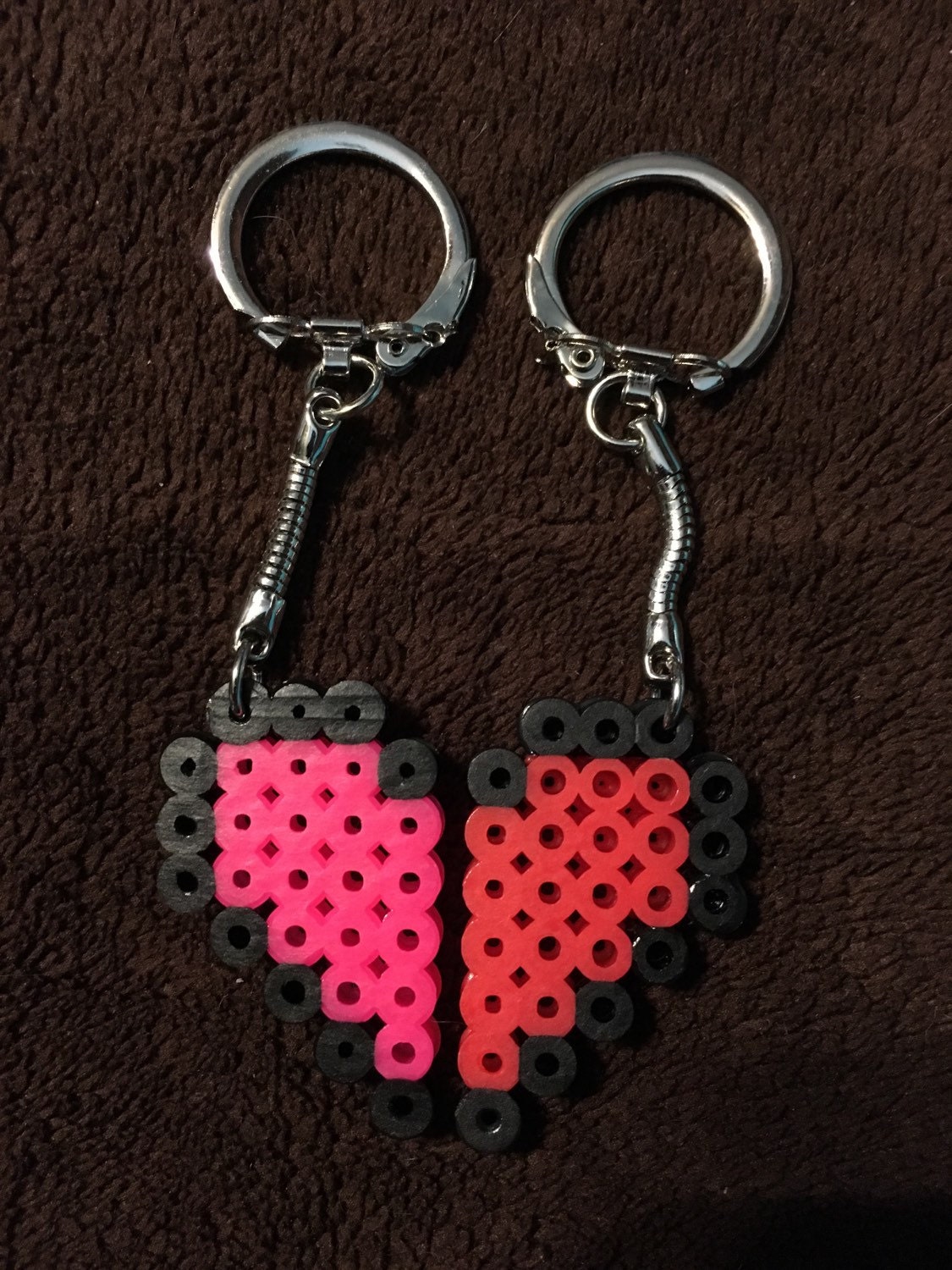Heart Keychain Set - Etsy