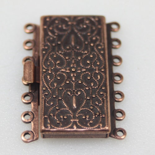 Box Clasp 7 Strand Antique Copper Finish Vintage Style - Etsy