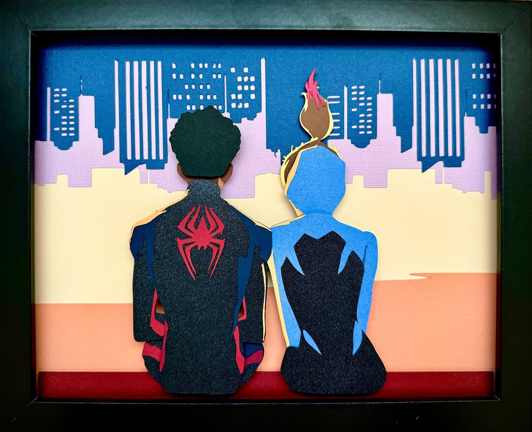 Hanging Out - Spider-man - 8x10 Shadow Box - Etsy