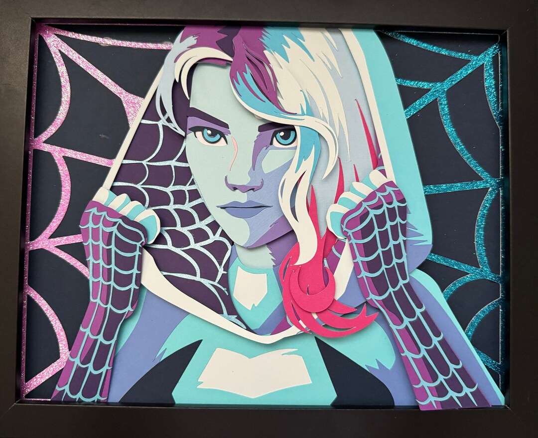 Gwen Stacy - Spider-man - 8x10 Shadow Box - Etsy