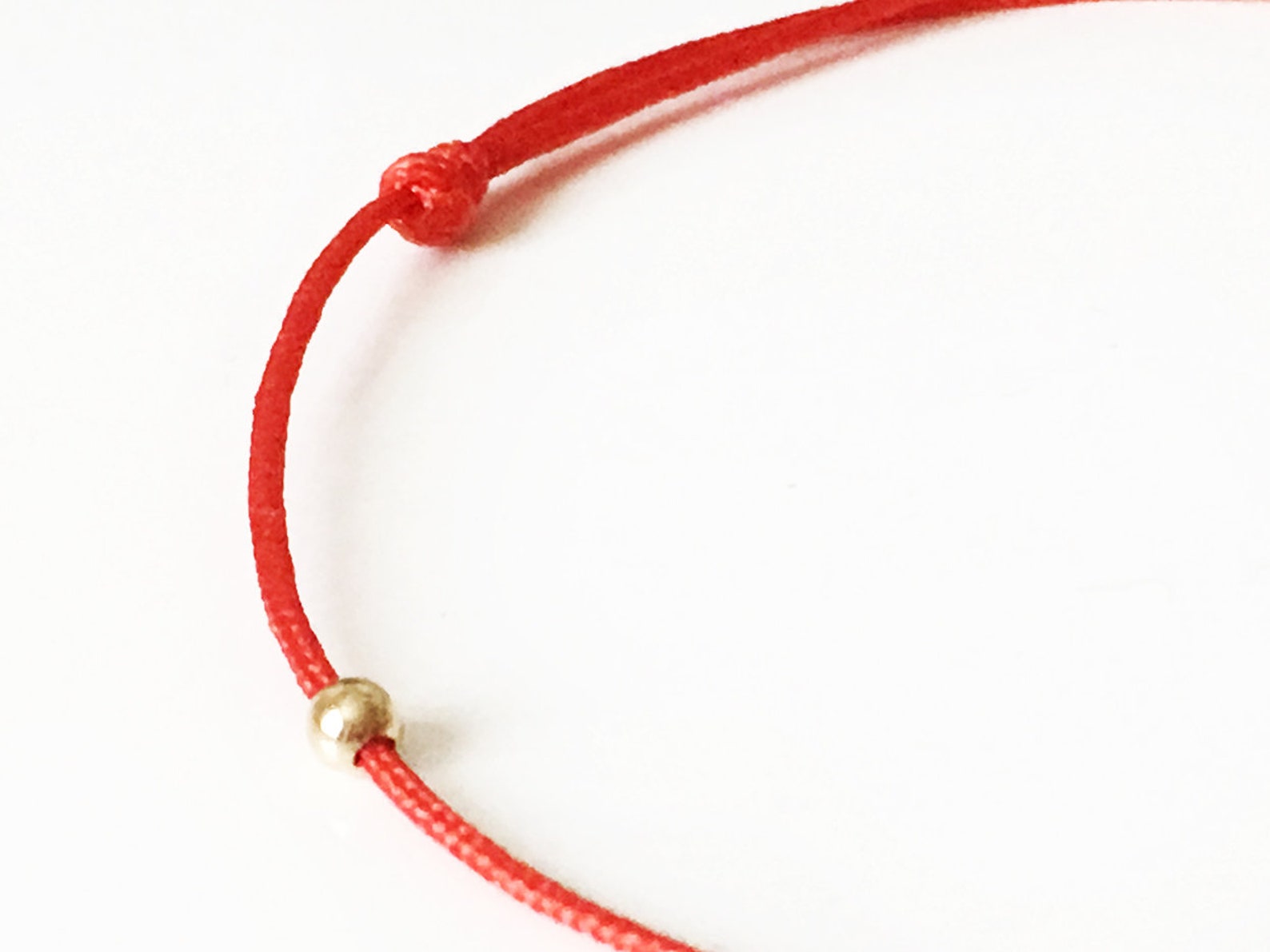 RED KABBALAH & a 14K Gold Filled Round Bead Bracelet | Etsy