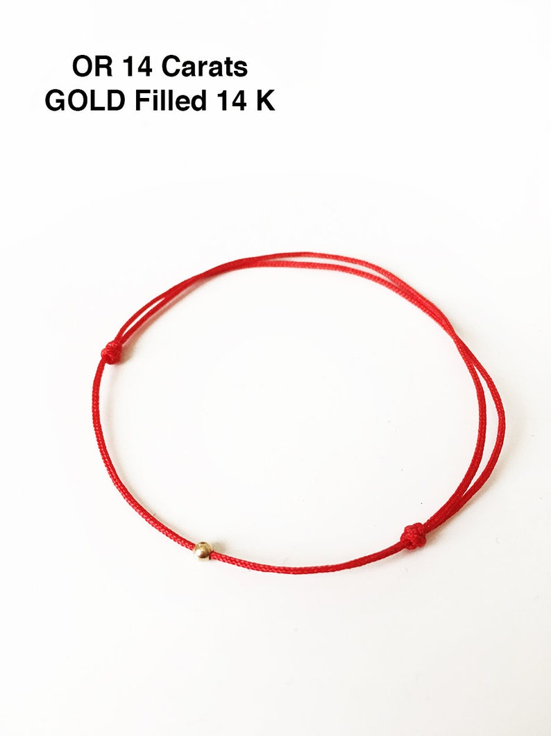 RED KABBALAH & a 14K Gold Filled Round Bead Bracelet - Etsy