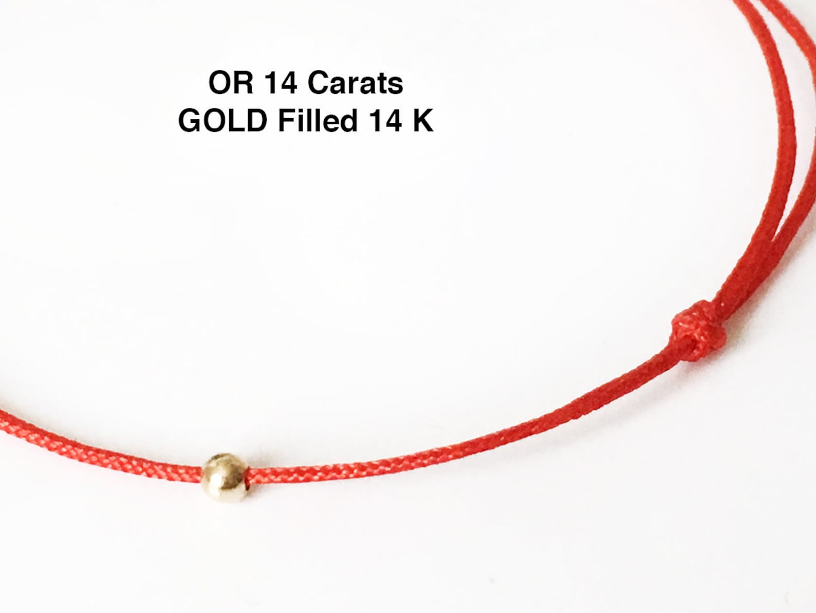 RED KABBALAH & a 14K Gold Filled Round Bead Bracelet - Etsy