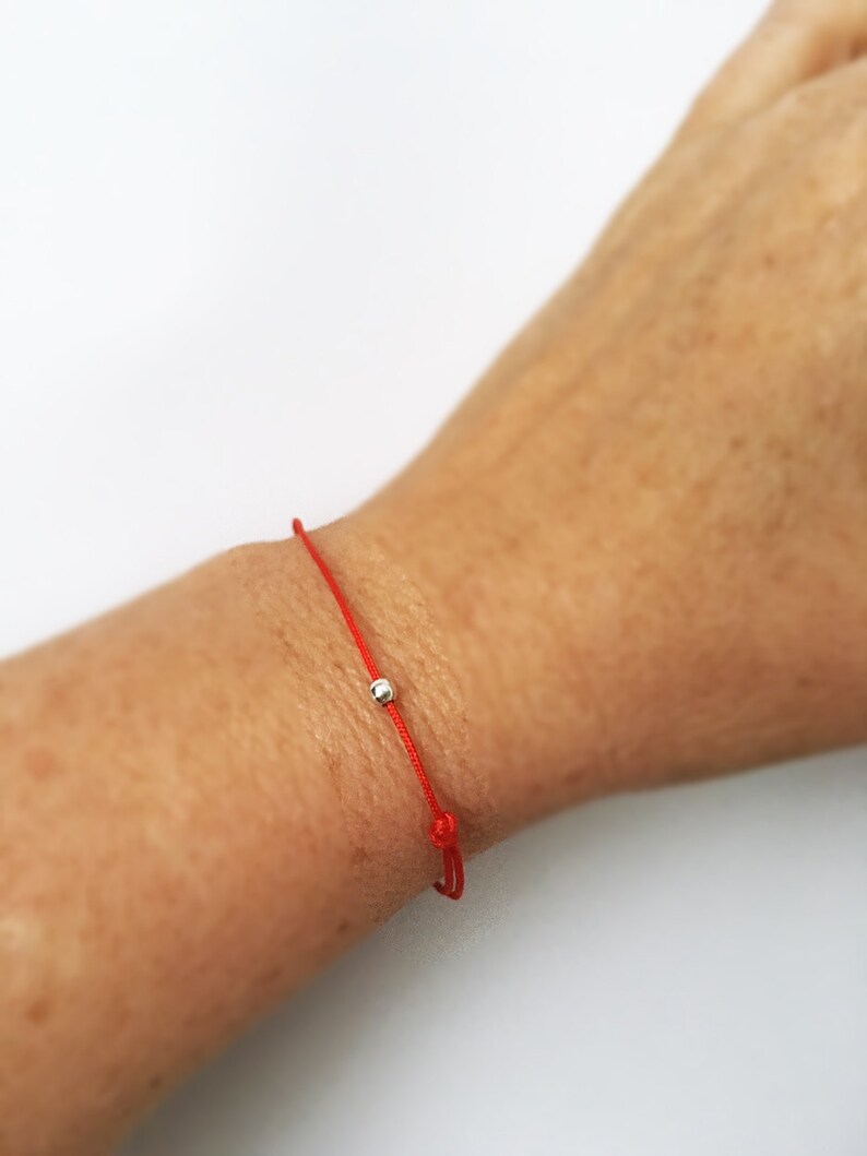 RED KABBALAH & a Sterling Silver Round Bead Bracelet Buddhist - Etsy