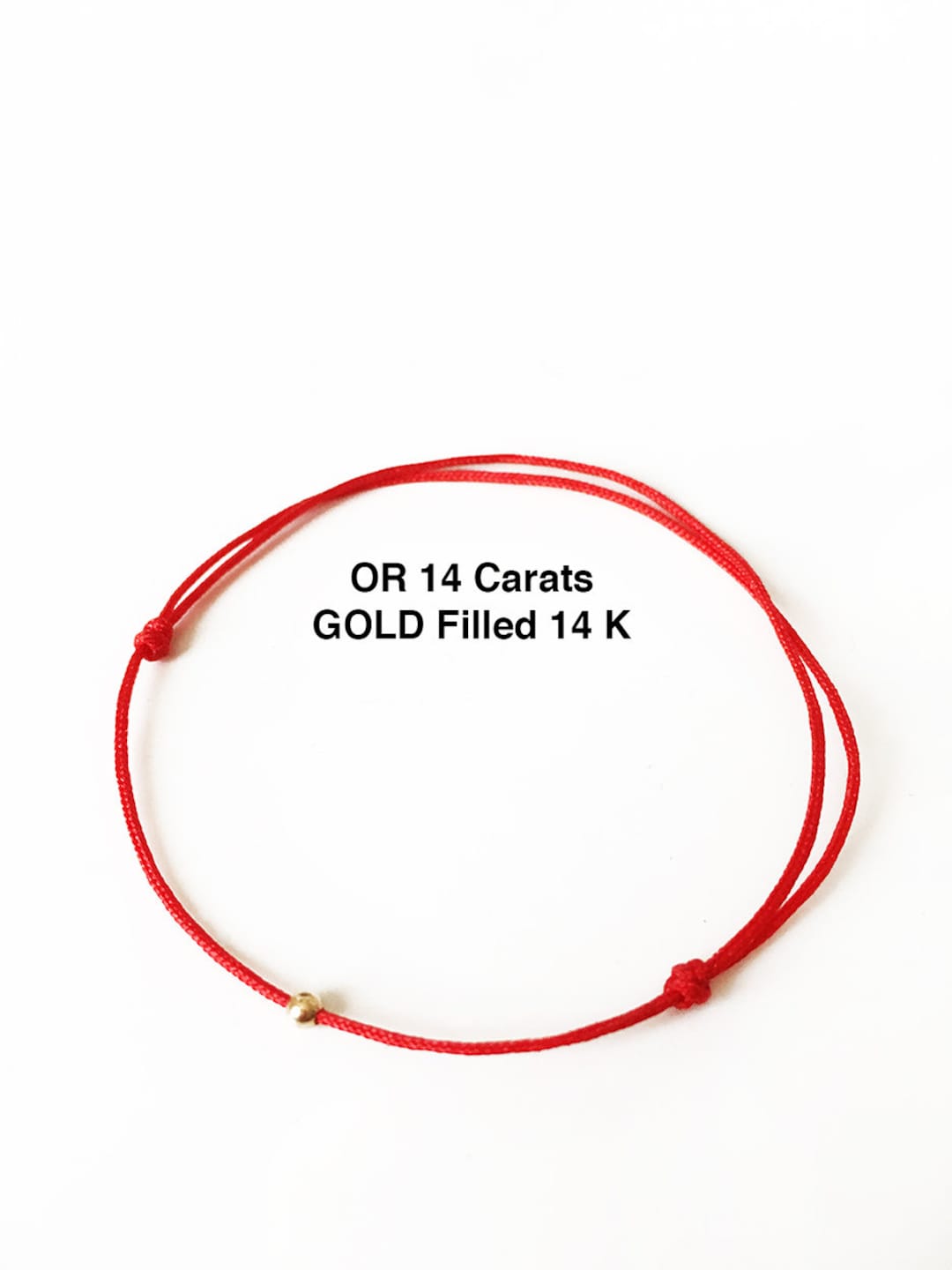 RED KABBALAH & a 14K Gold Filled Round Bead Bracelet Traditional Red ...