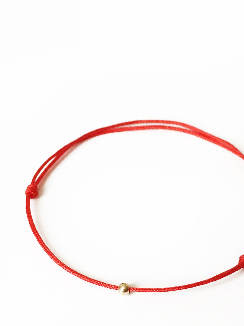 RED KABBALAH & a 14K Gold Filled Round Bead Bracelet - Etsy