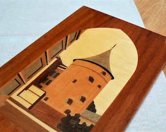 Wood intarsia | Etsy