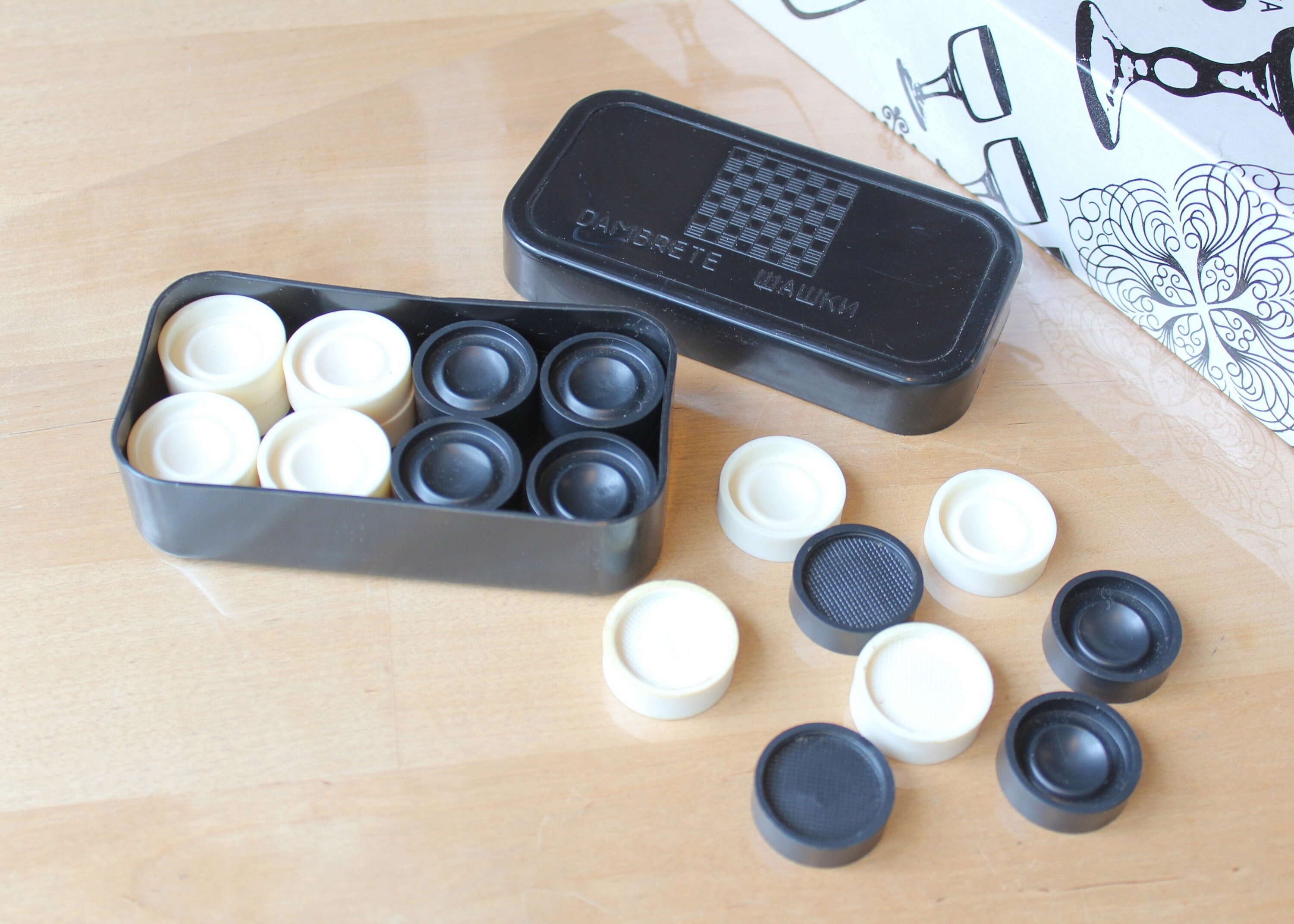 CHECKERS GAME Vintage/ Plastic Checkers Set in Box/ Retro Table Game ...