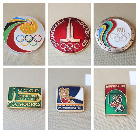 Vintage Olympic bear badge Moscow Olympics 1980 Made … - Gem