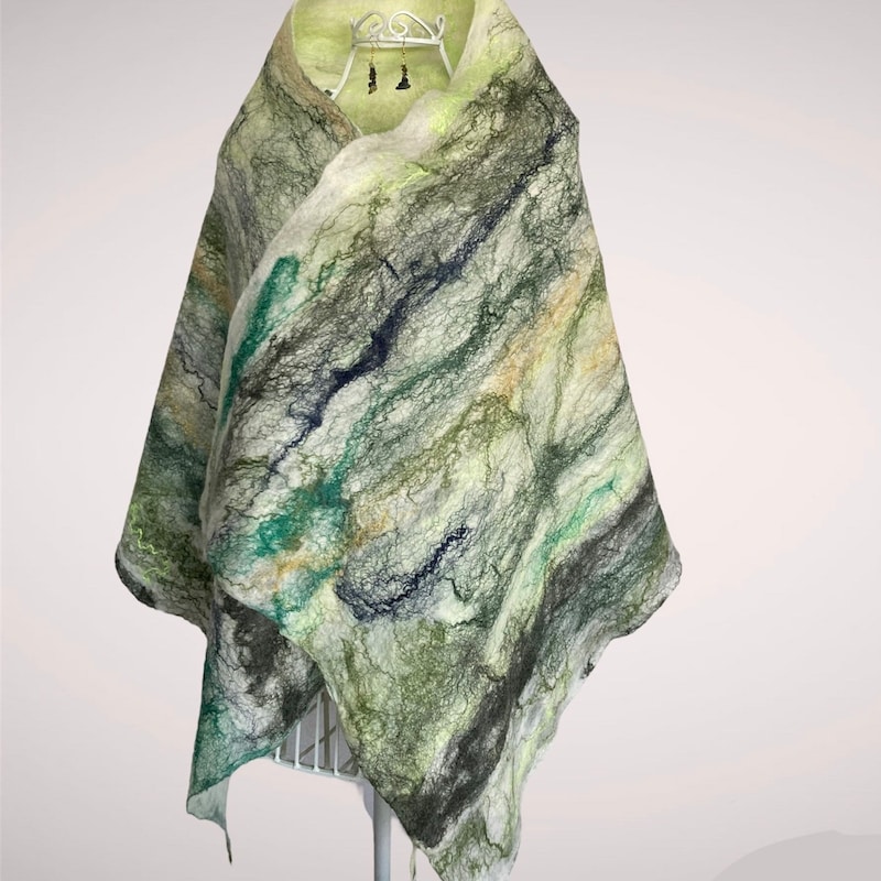 Cobweb Felted Scarf - Etsy