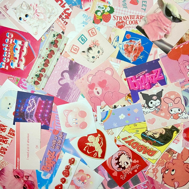Kitsch Nostalgia Core Sticker Pack Kawaii Aesthetic Journal Sets - Etsy