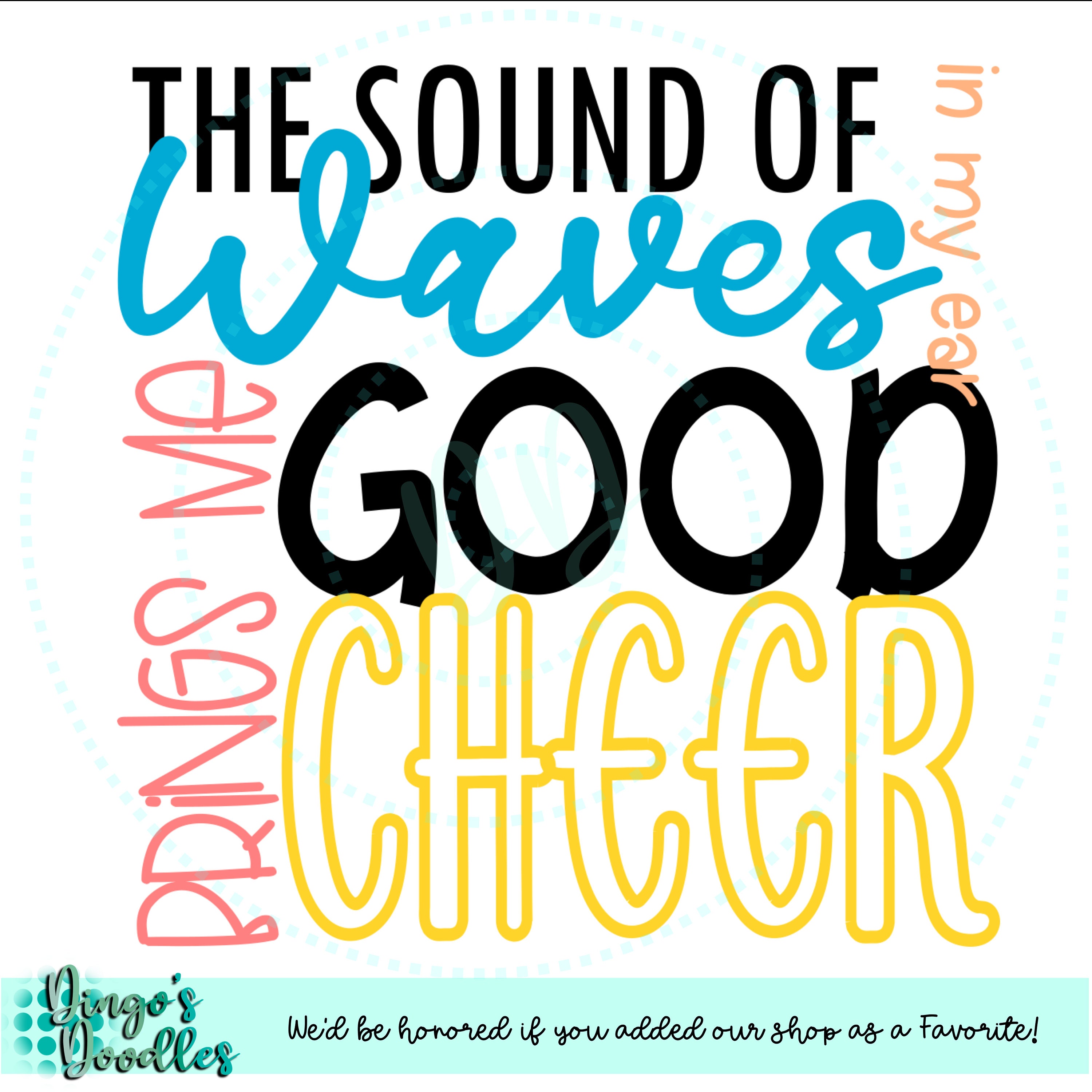 Sound of Waves Brings Good Cheer SVG PNG Beach Bag or Sign - Etsy