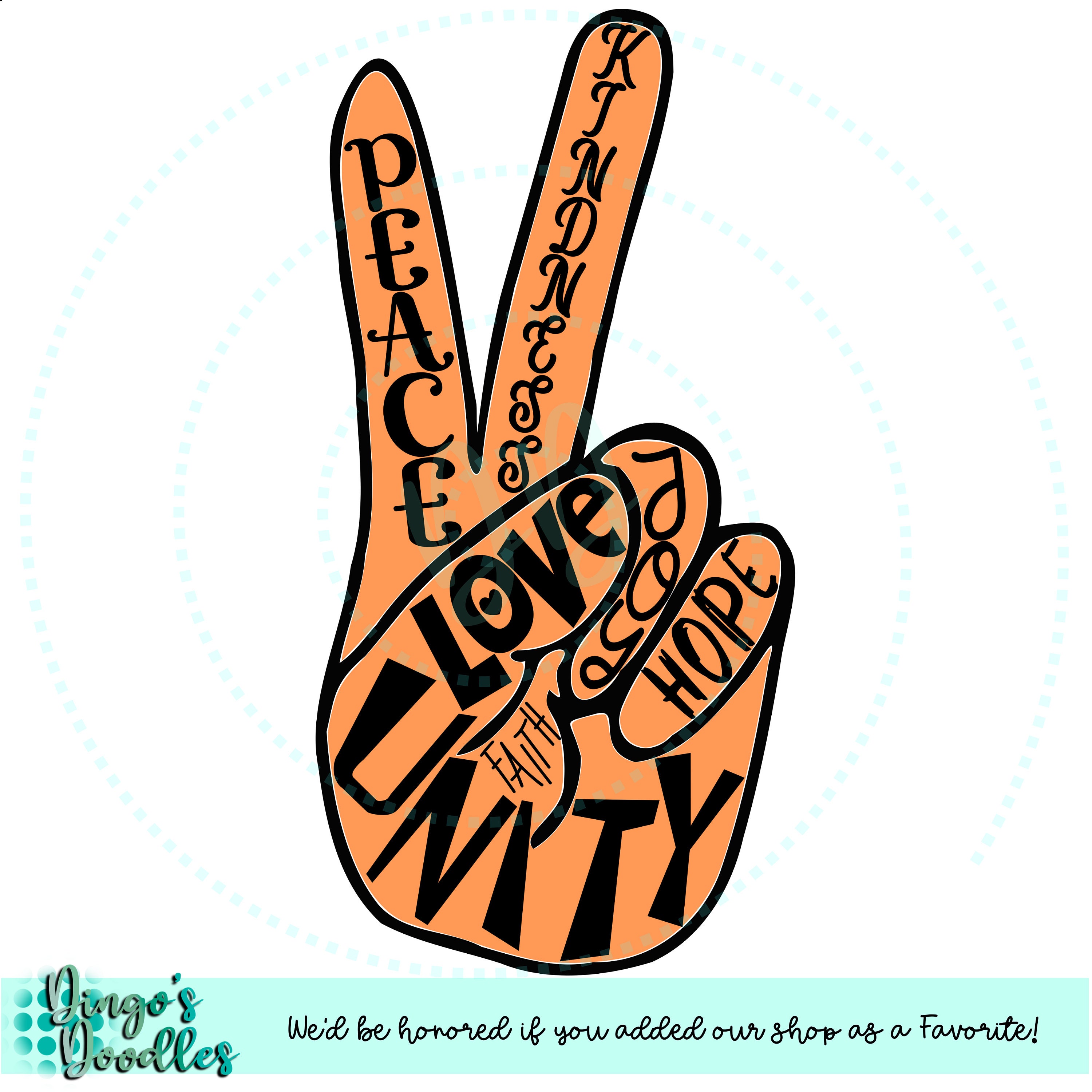 Peace Love Kindness UNITY SVG PNG Unity Day Peace Hand Anti-bullying - Etsy
